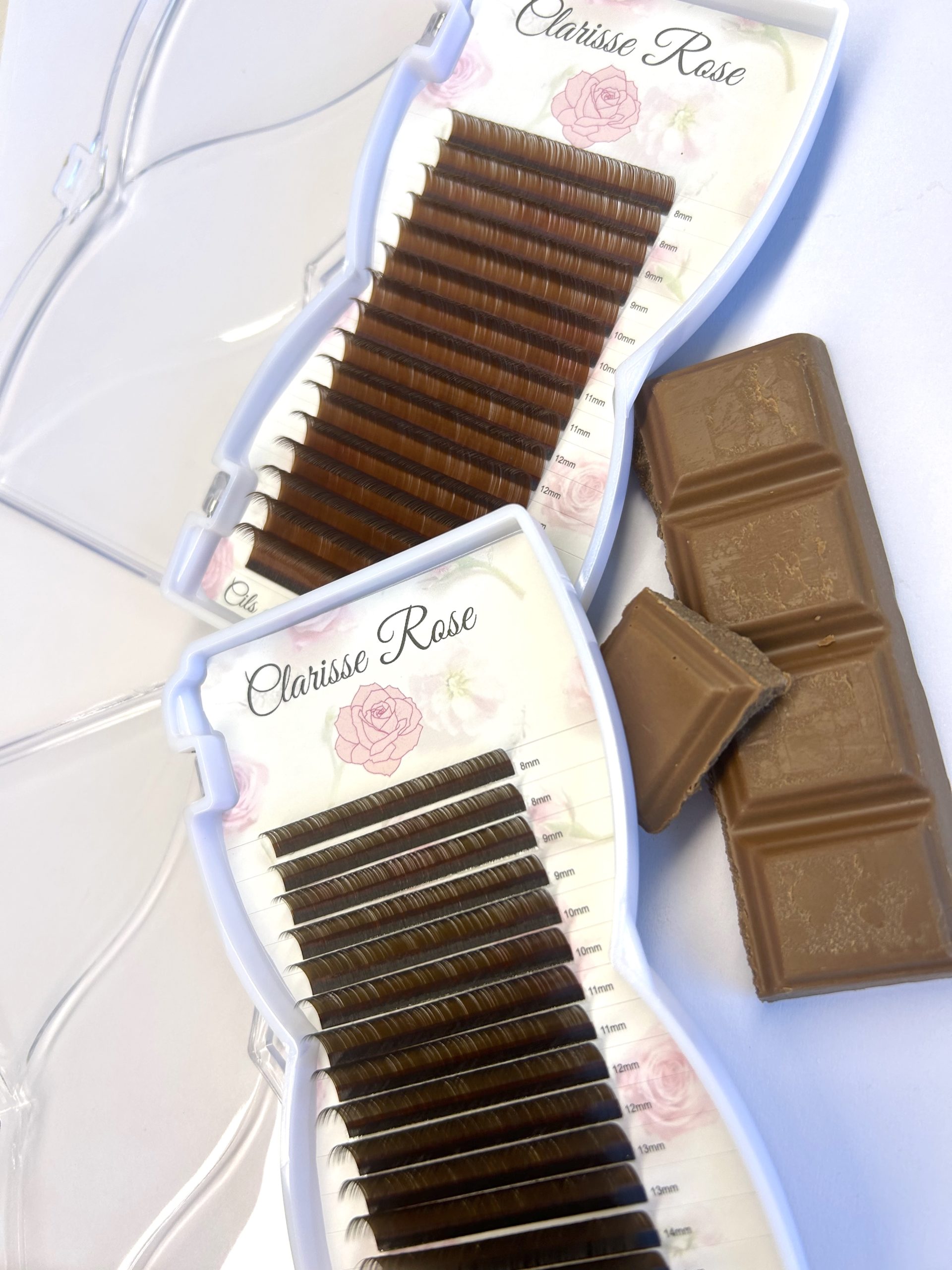 Mes petites boîtes de cils marrons chocolat (longueurs mix) - Clarisse Rose